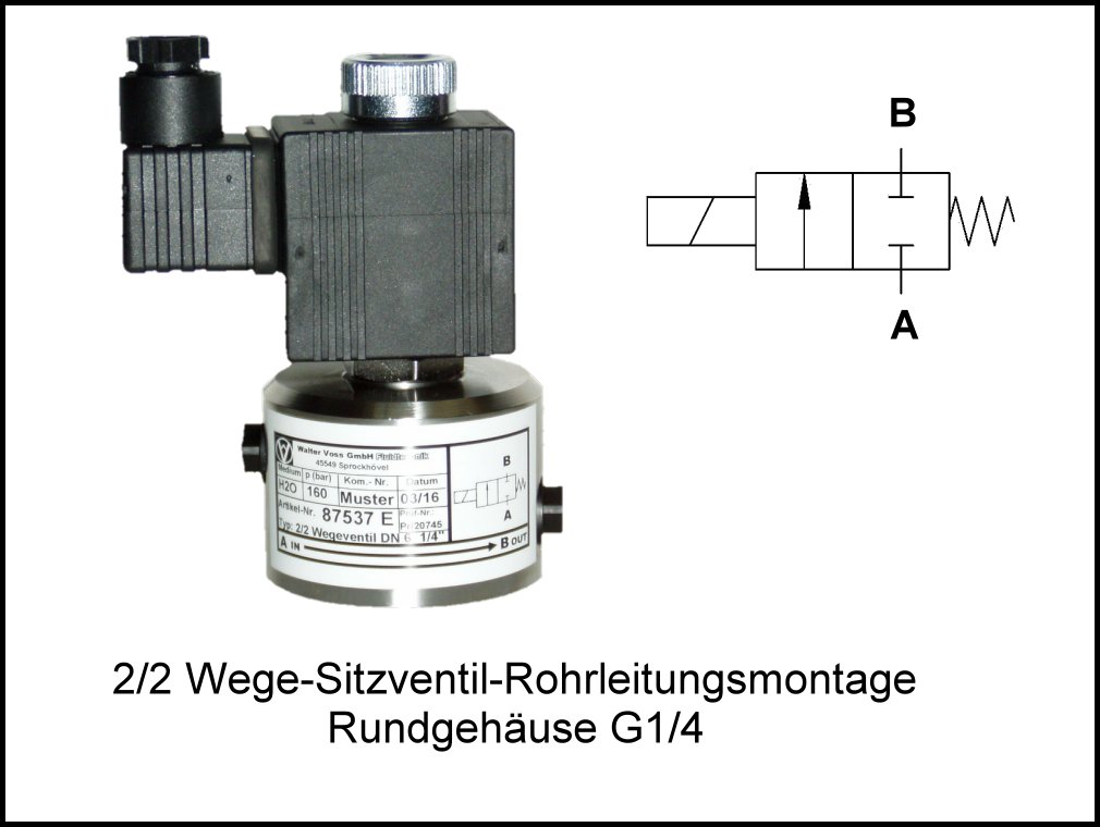 2/2 Wege-Sitzventil Einschraubmontage direktgesteuert › Walter Voss ...