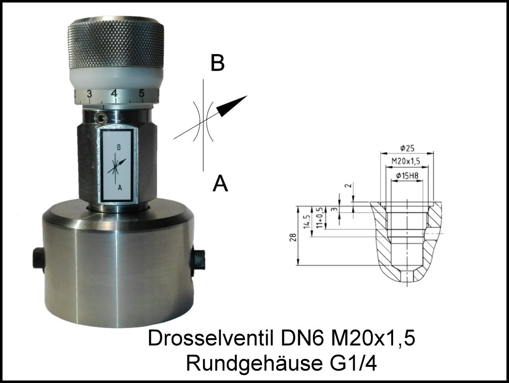 Drosselventil Einschraubmontage M20x1,5 › Walter Voss Wasserhydraulik